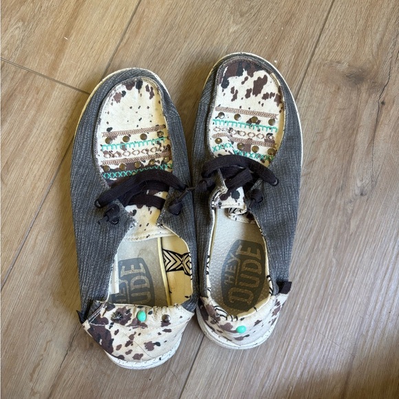 Hey Dude | Shoes | Hey Dude Kids Cow Print | Poshmark